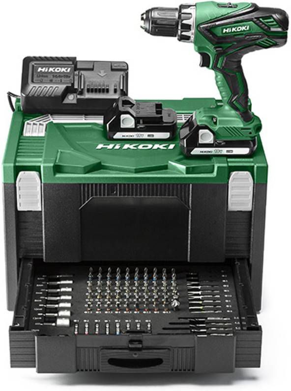 Hitachi DS18DJL(LC) / (WK) 18V Li-Ion accu boor-/schroefmachine set (2x ...